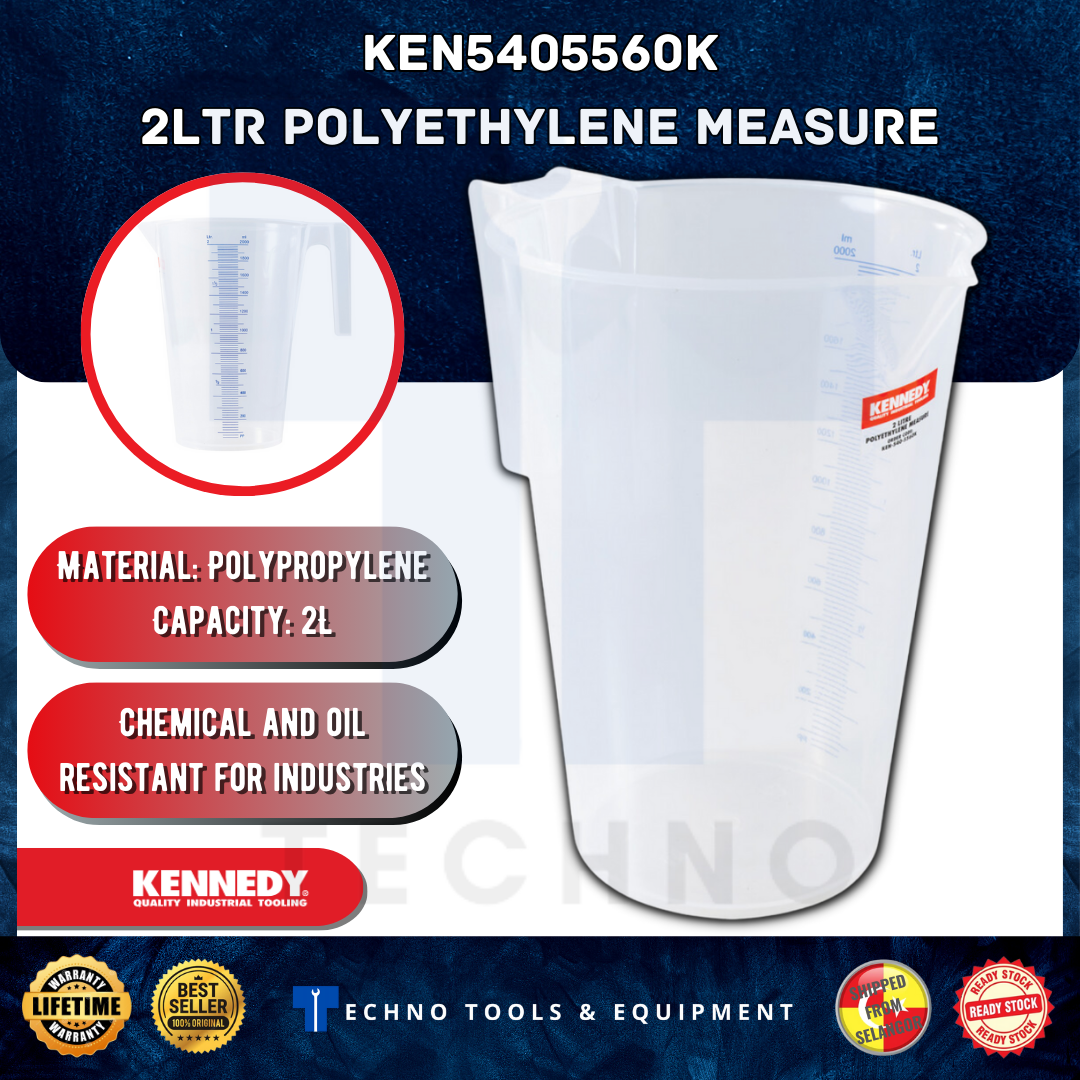 KENNEDY 2LTR/3LTR/5LTR POLYETHYLENE MEASURE KEN5405560K KEN5405580K KE ...