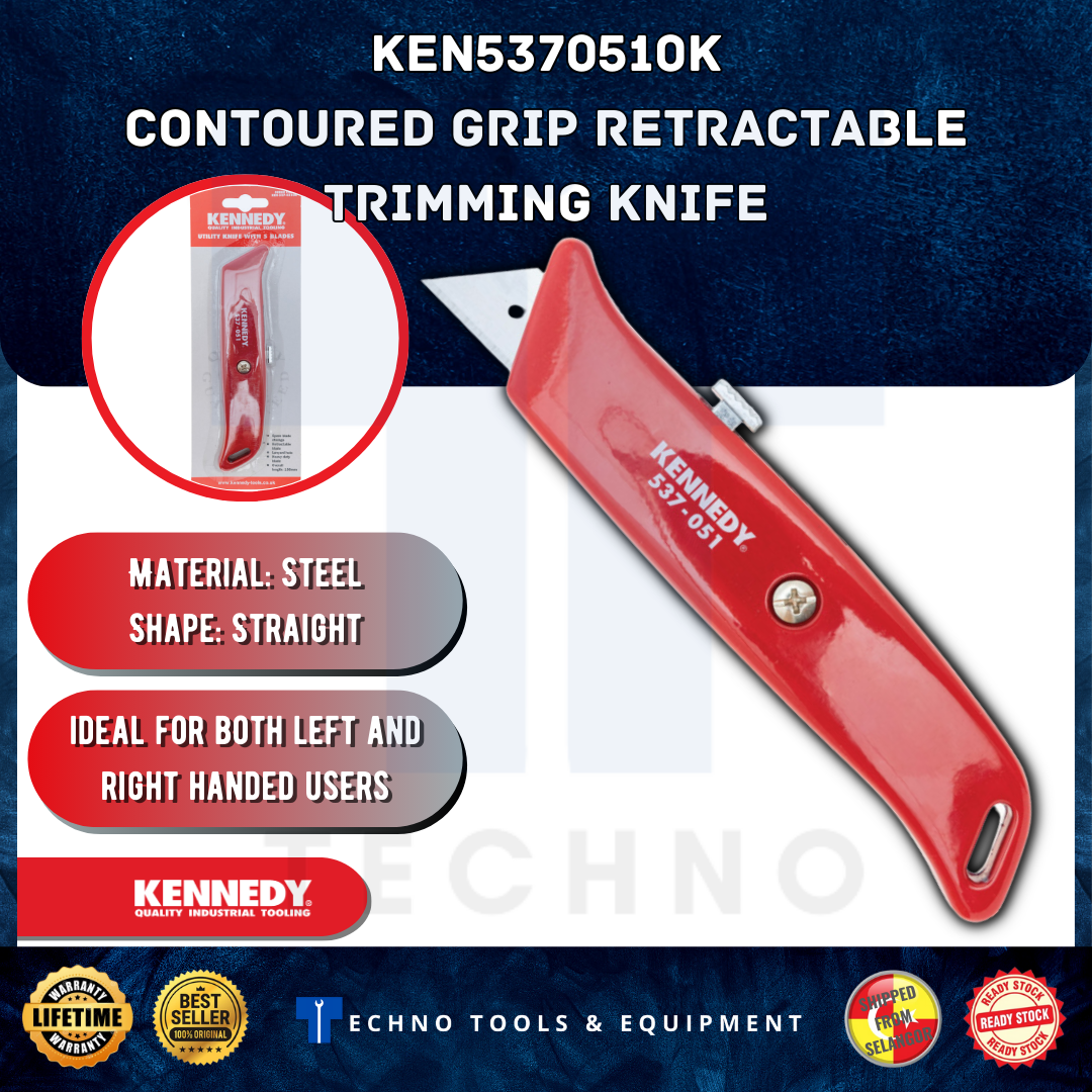 KENNEDY CONTOURED GRIP RETRACTABLE TRIMMING KNIFE KEN5370510K – Techno ...