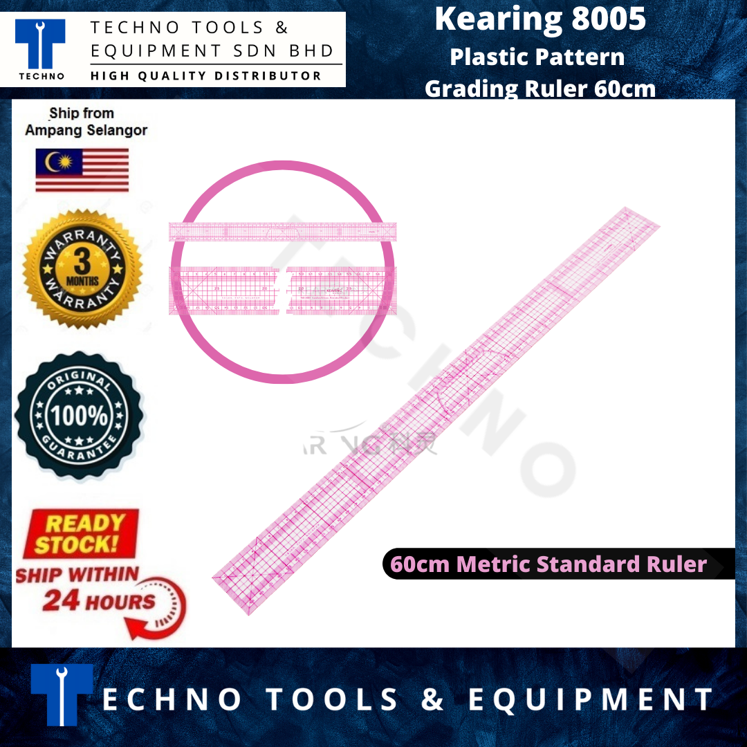8005 Kearing Original Fashion Design Ruler (60cm x 5cm) Grading Ruler ...