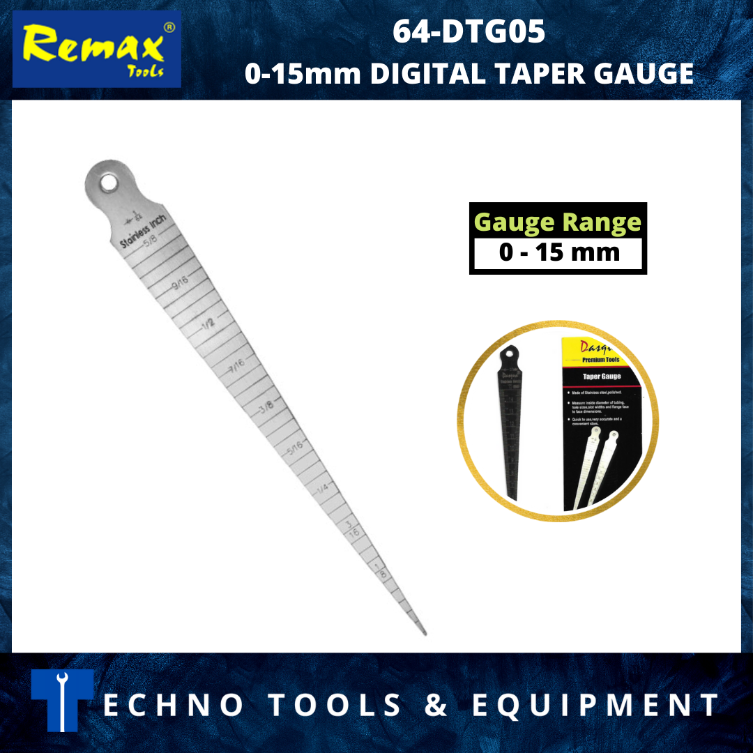 REMAX DASQUA 64-DTG05 0-15mm TAPER GAUGE – Techno Tools & Equipment