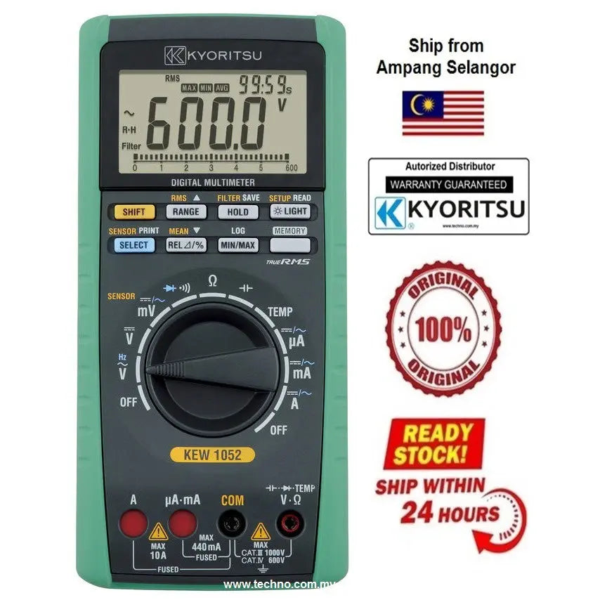 KYORITSU 1052 Digital Multimeter ≤1000V (KEW 1052) – Techno Tools ...