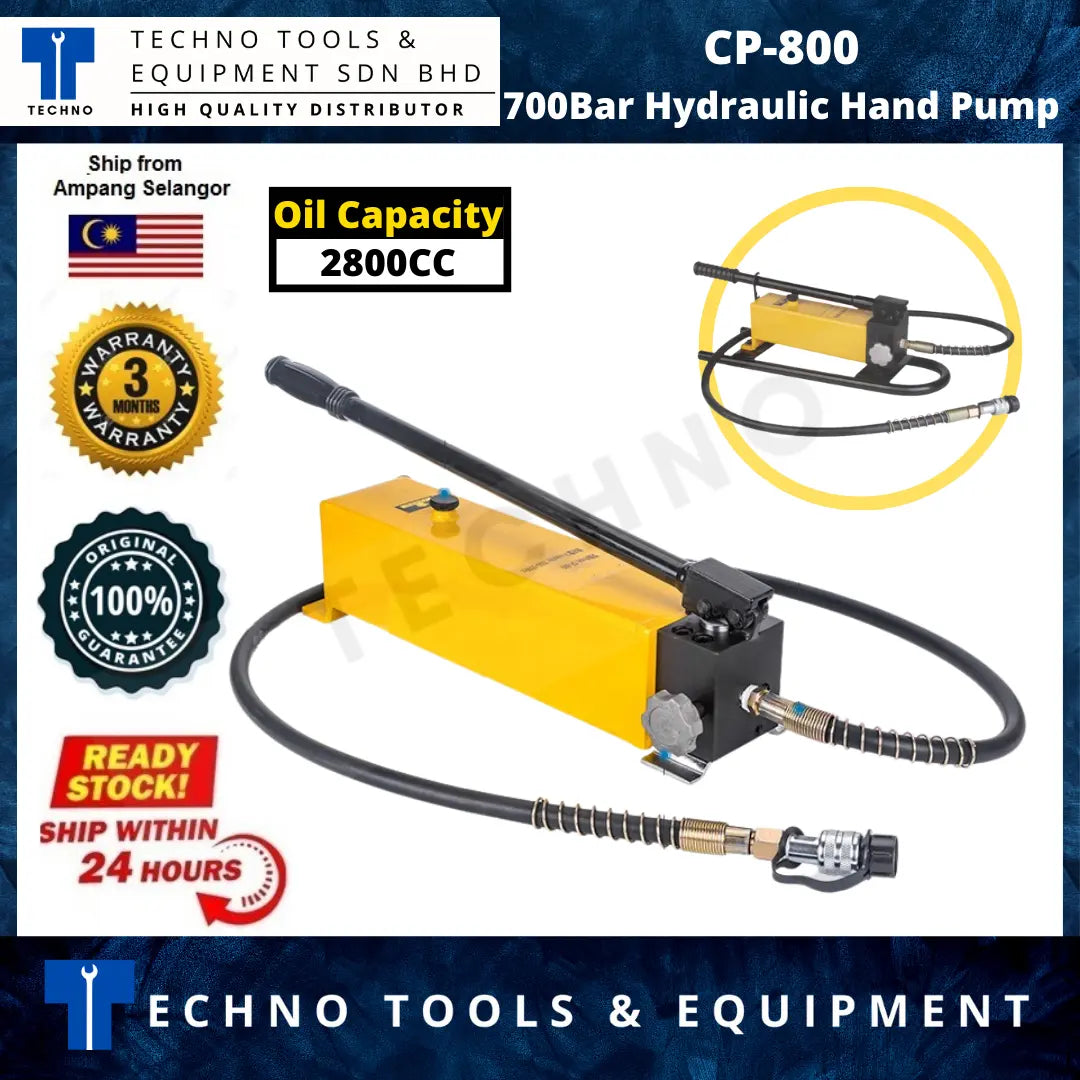 CP-800 high pressure hydraulic hand pump 2800CC – Techno Tools & Equipment