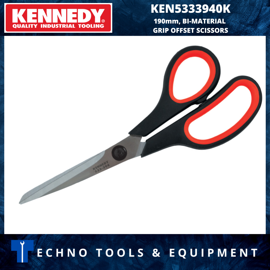 KENNEDY Bi-Material Grip Scissors 140 165 190 215 245mm – Techno Tools ...