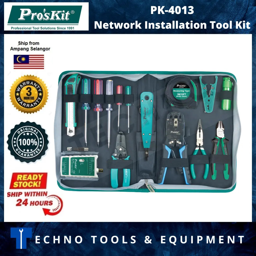 PRO'SKIT PK-4013 Network Installation Tool Kit – Techno Tools & Equipment