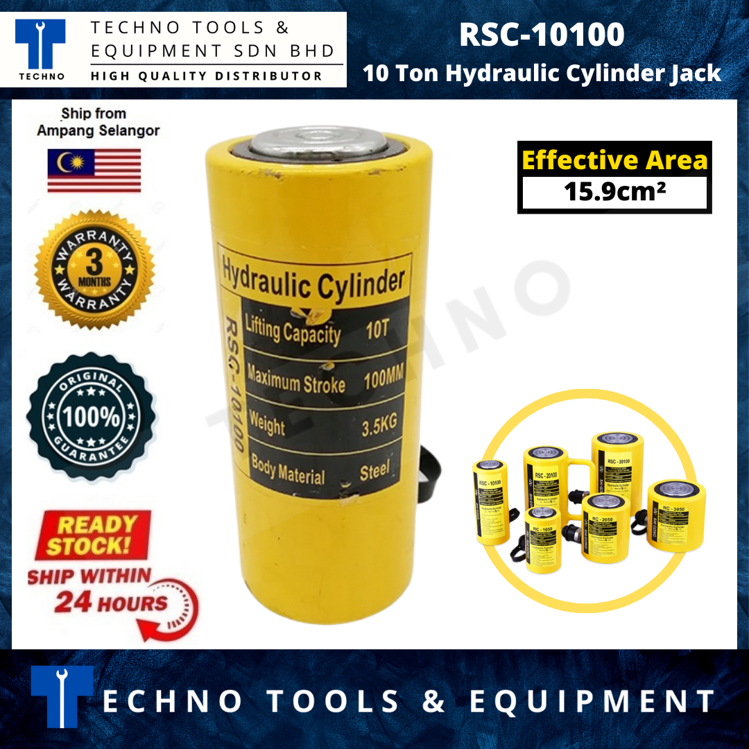 10 Ton Hydraulic Cylinder(100mm) Stroke Jack Ram – Techno Tools & Equipment