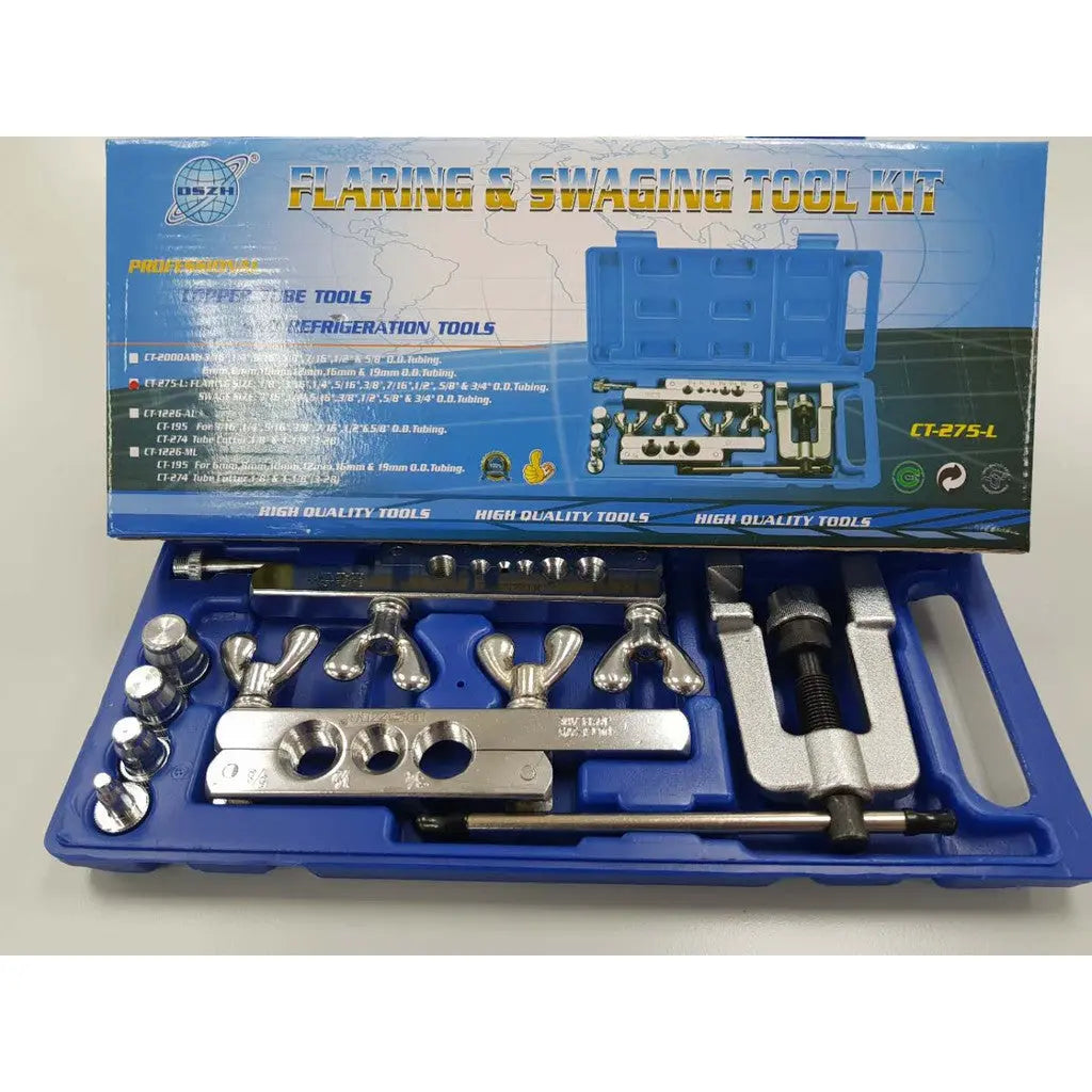 Flaring Swaging Tool Set Tube Cutter Pipe Repair Refrigeration Expande ...