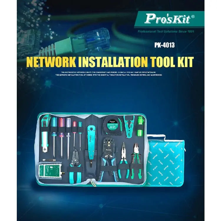 PRO'SKIT PK-4013 Network Installation Tool Kit – Techno Tools & Equipment