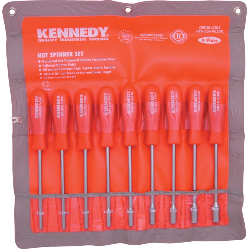 KENNEDY KEN5569620K 9-PCE METRIC NUT SPINNER SET – Techno Tools & Equipment