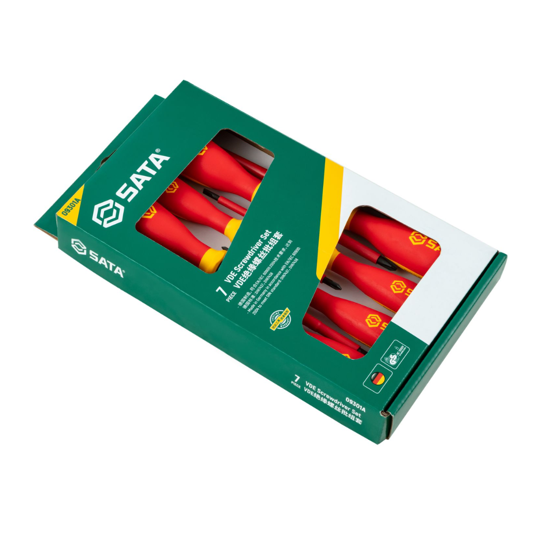 SATA 09301A 7Pc. VDE Insulated Screwdriver Set – Techno Tools & Equipment