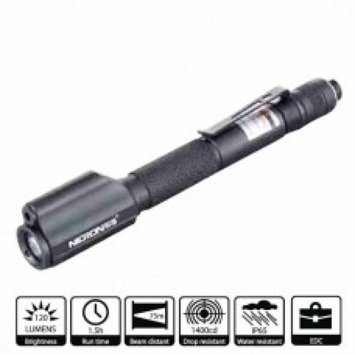 Nicron B-24 120LM Red Laser Pen Style Flashlight 3W – Techno Tools ...