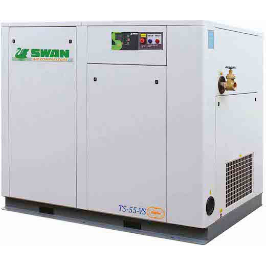 SWAN SCREW AIR COMP 13BAR, 8.6M3/MIN, 75HP, 2"1850KG TS-55V – Techno ...