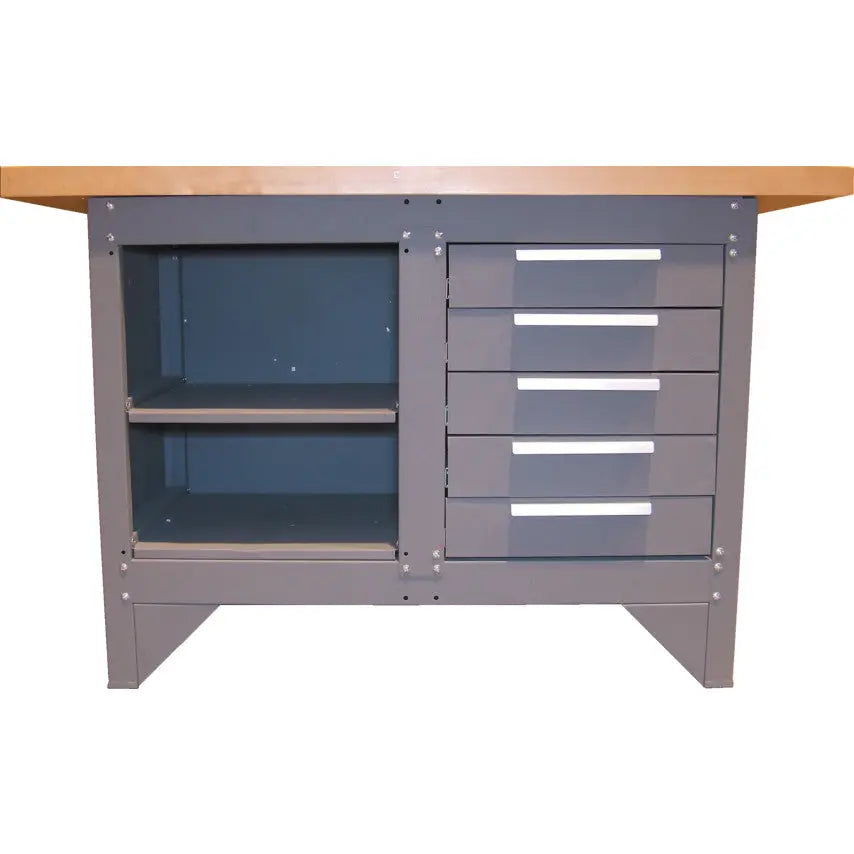 SENATOR 5-DRAWER CABINET & SHELVED WORKBENCH SEN-405-5050K - Techno ...