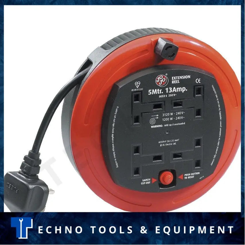 KENNEDY 10M CASSETTE CABLE REEL 4-SOCKET 13A CUT-OUT (JO JO) KEN281272 ...