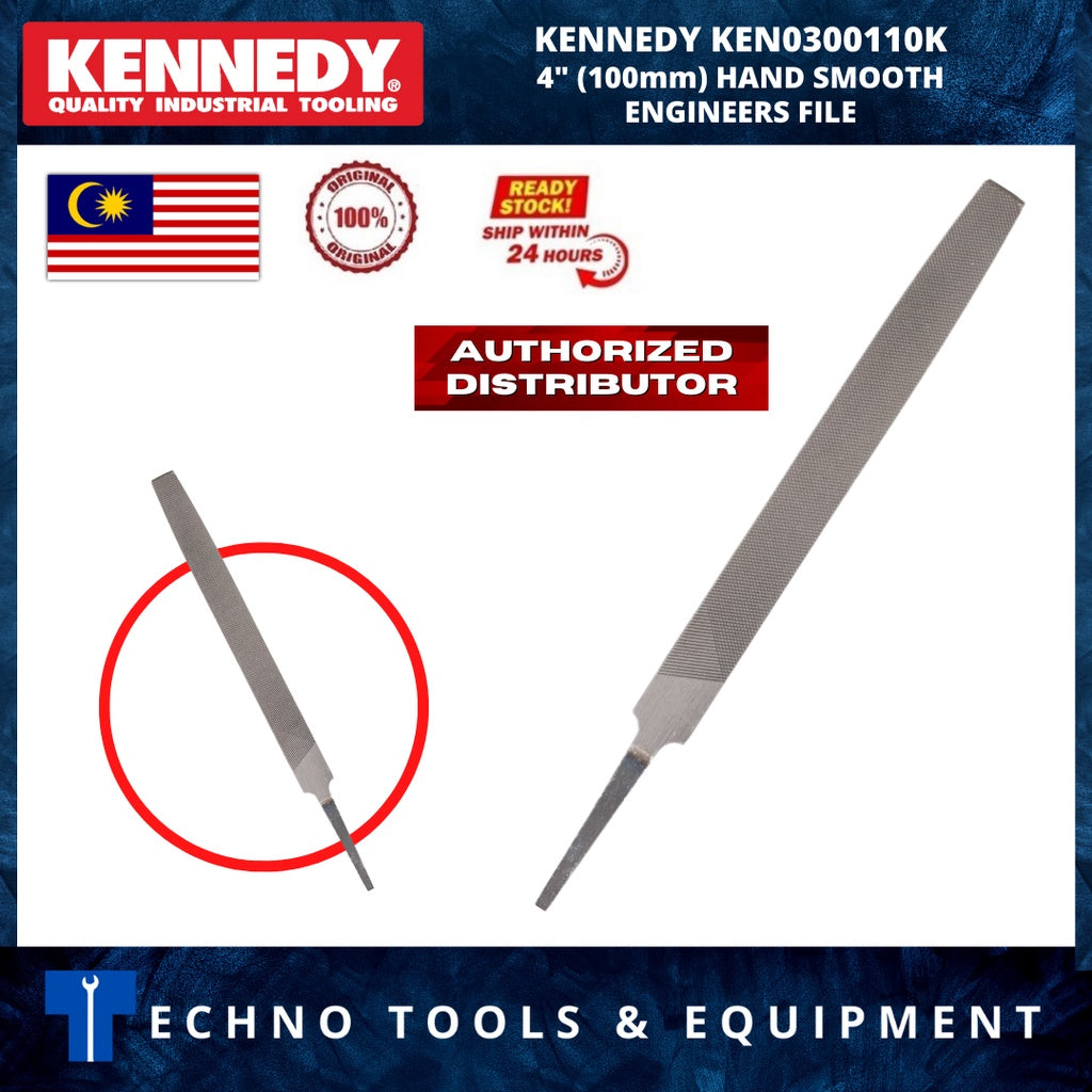 KENNEDY 4" (100mm) HAND SMOOTH ENGINEERS FILE KEN0300110K – Techno ...