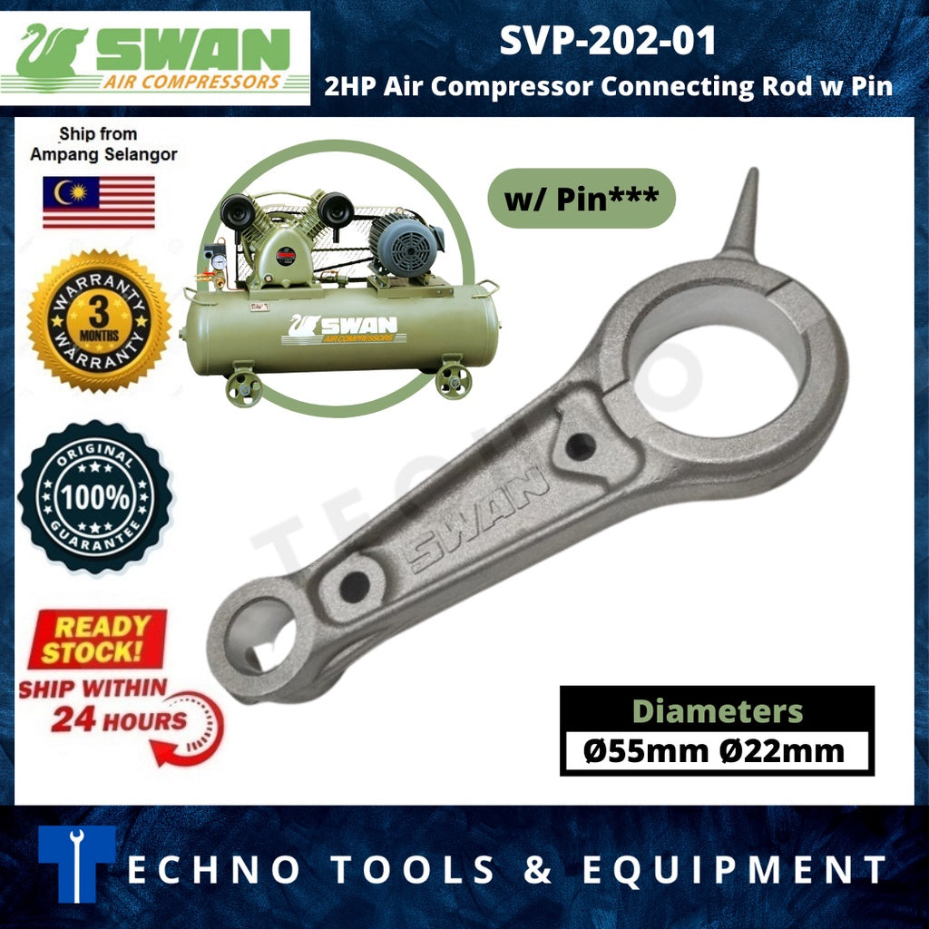SWAN SVP-202-01 2HP AIR COMPRESSOR CONNECTING ROD W Pin – Techno Tools ...