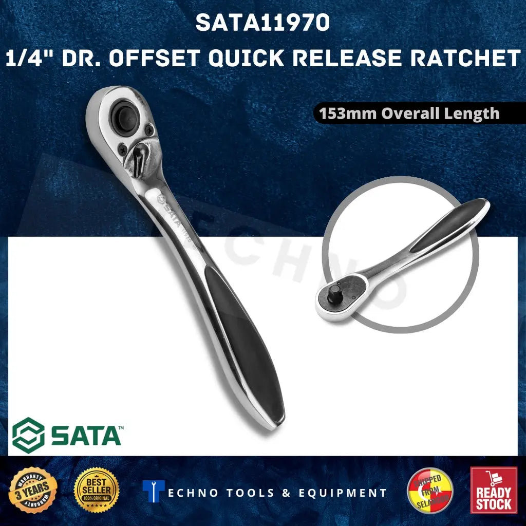 SATA 11900 11901 11905 11906 11970 SATA 1/4" DRIVE RATCHET HANDLE 143M ...