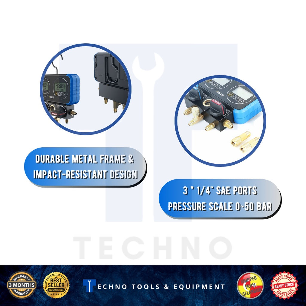 VALUE Digital Manifold Gauge - VRM2-0101i [100% New & Original ...